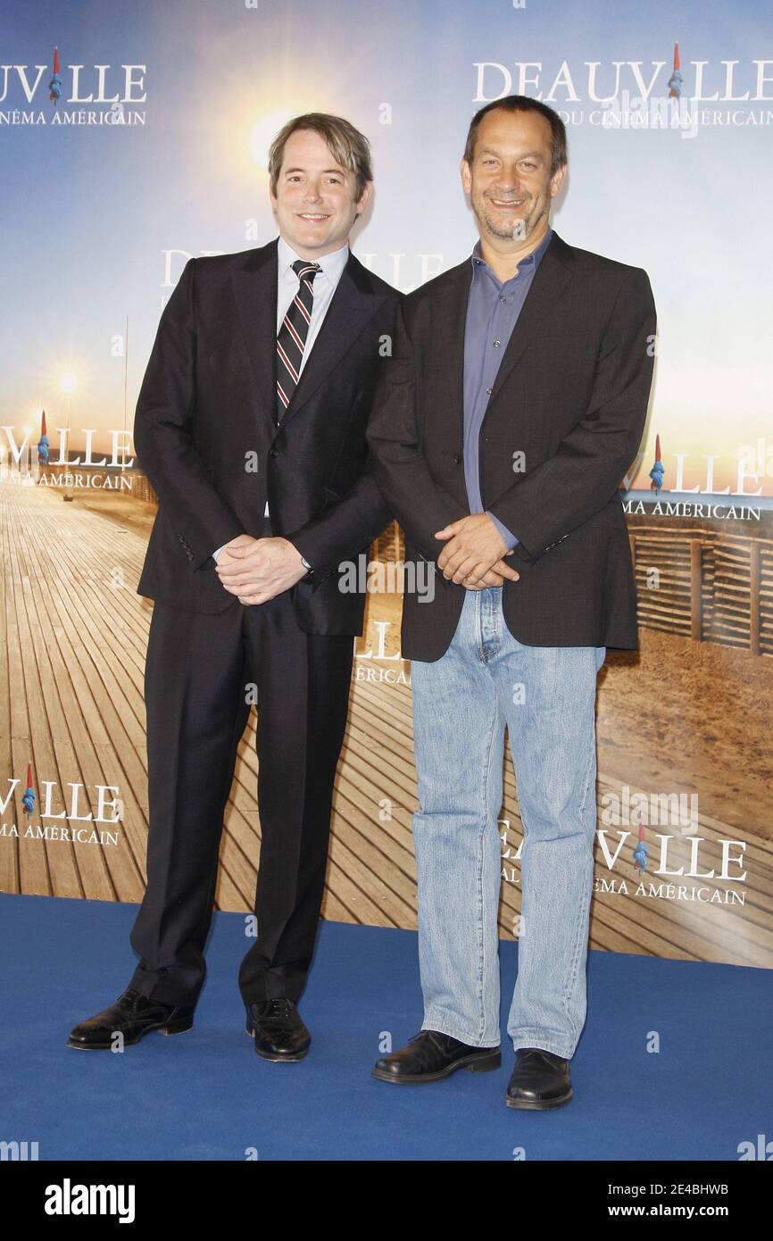 Actor Matthew Broderick and Josh Goldin pose for 'Wonderful world ...