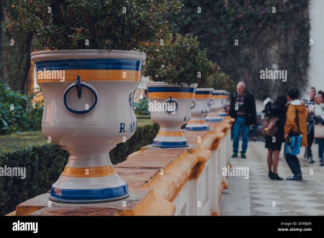 Patio courtyard seville flower hi-res stock photography and images - Alamy