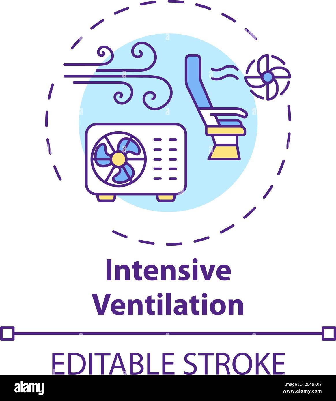Intensive ventilation concept icon Stock Vector Image & Art - Alamy