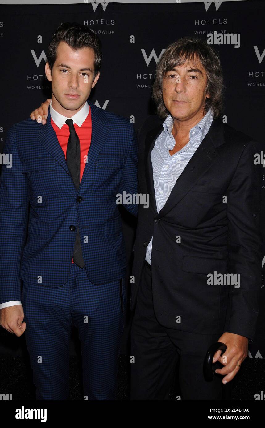 Mark Ronson and father Laurence Ronson backstage at the W Lounge during ...