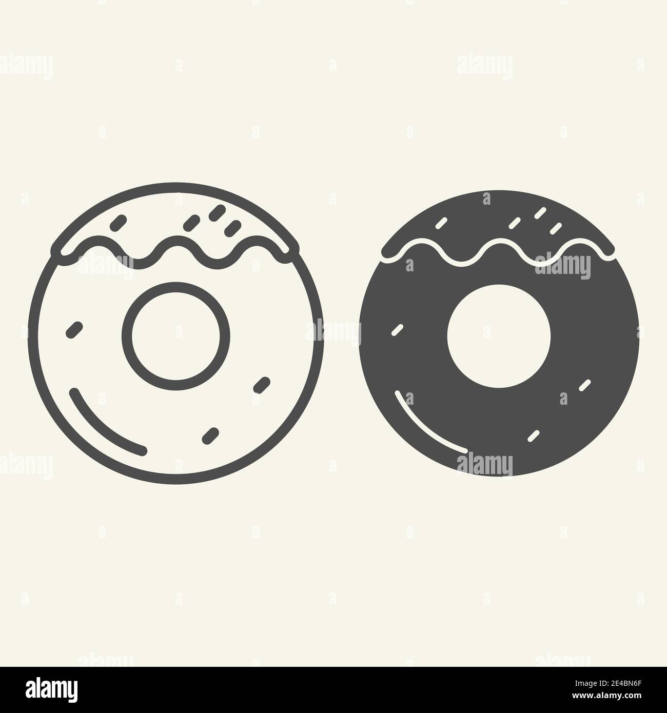 Donut glyph icon delicious Stock Vector Images - Alamy