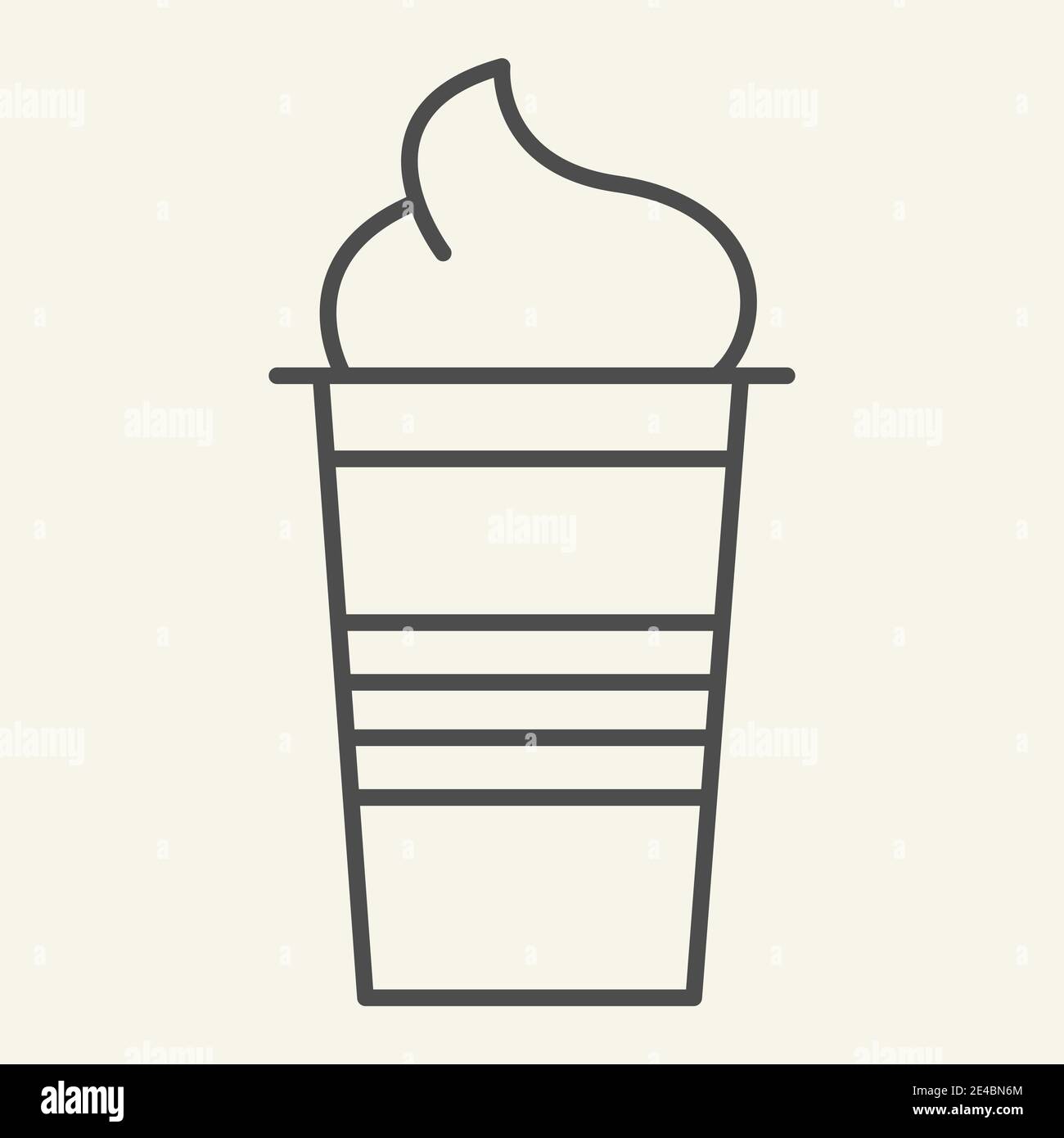 milkshake outline icon, refreshing beverage glass symbol, plastic cup ...