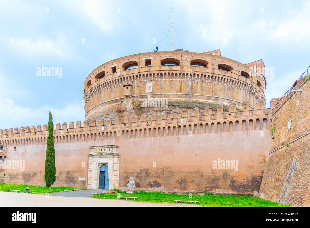 Castel Sant Angelo, or Mausoleum of Hadrian, detailed view. Rome, Italy ...