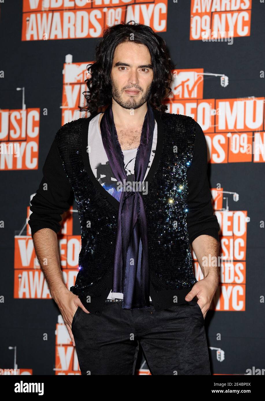 Russell Brand in the press room of the 2009 MTV Video Music Awards held ...