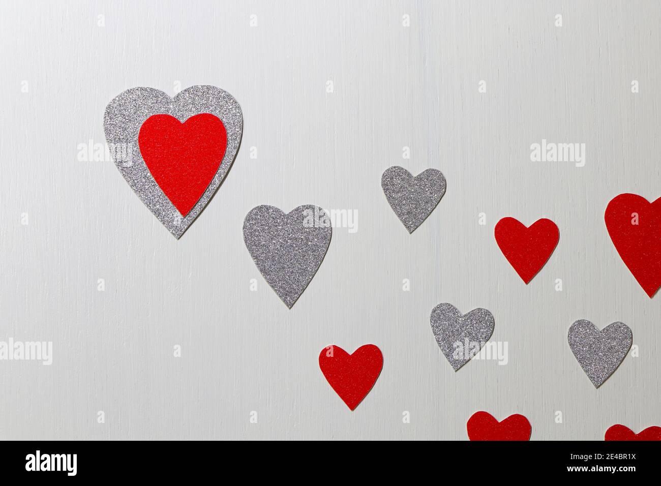Silver hearts hi-res stock photography and images - Alamy