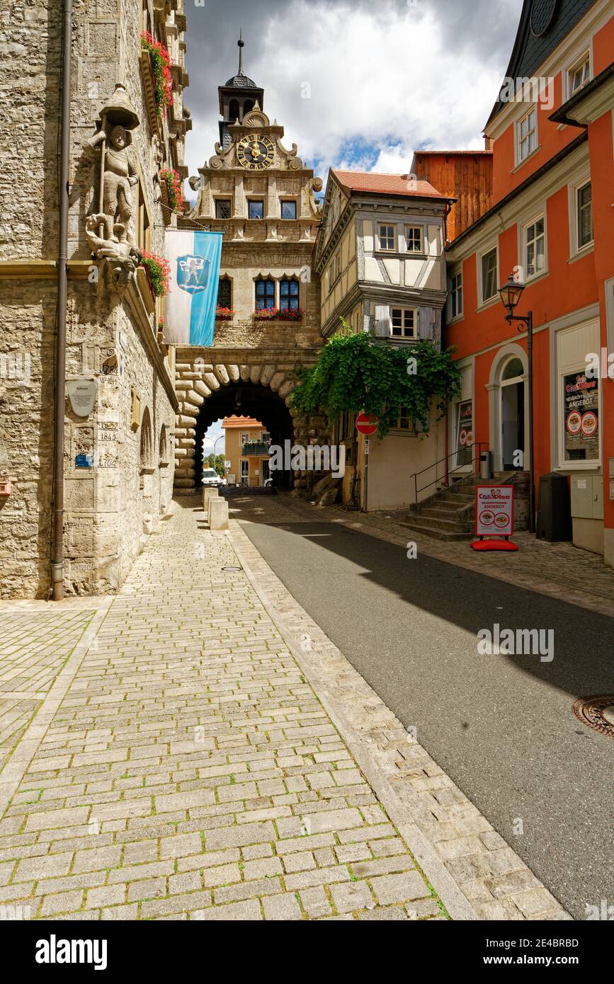Historic town center in Marktbreit am Main, Kitzingen district, Lower ...