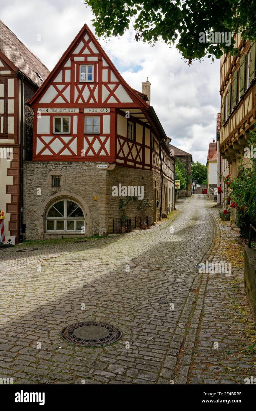 Historic town center in Marktbreit am Main, Kitzingen district, Lower ...