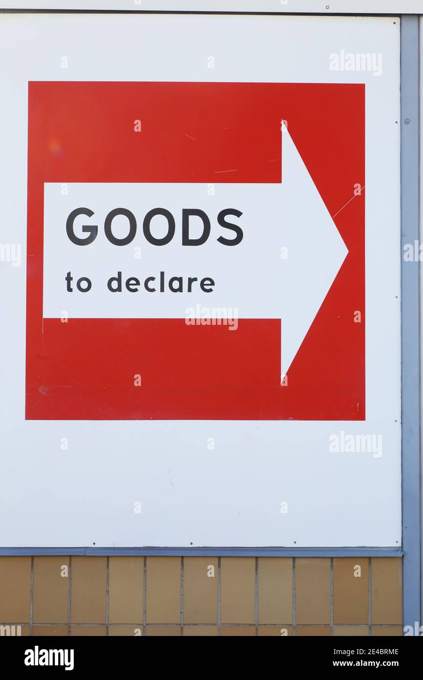 Goods to declare sign hi-res stock photography and images - Alamy