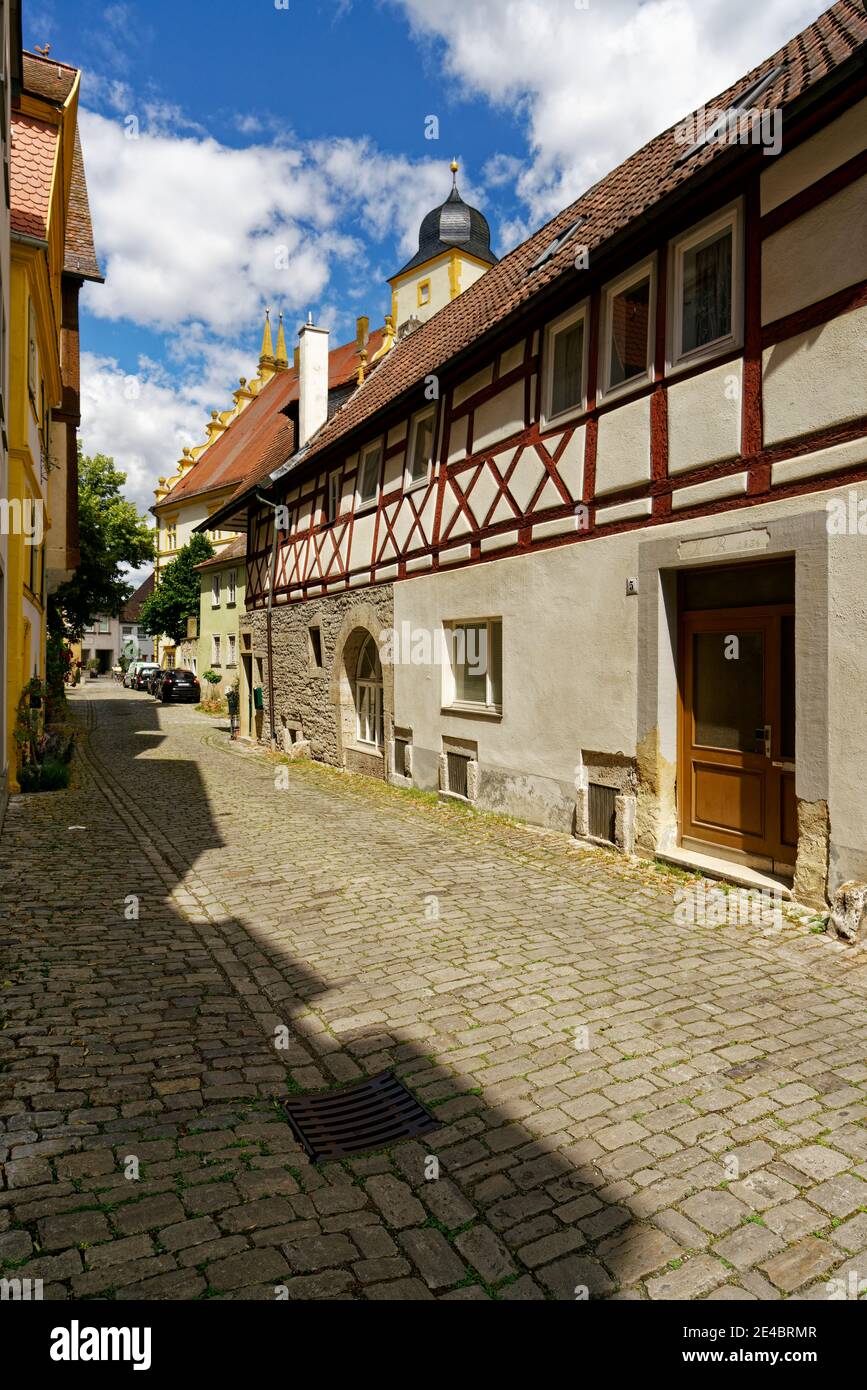 Historic town center in Marktbreit am Main, Kitzingen district, Lower ...