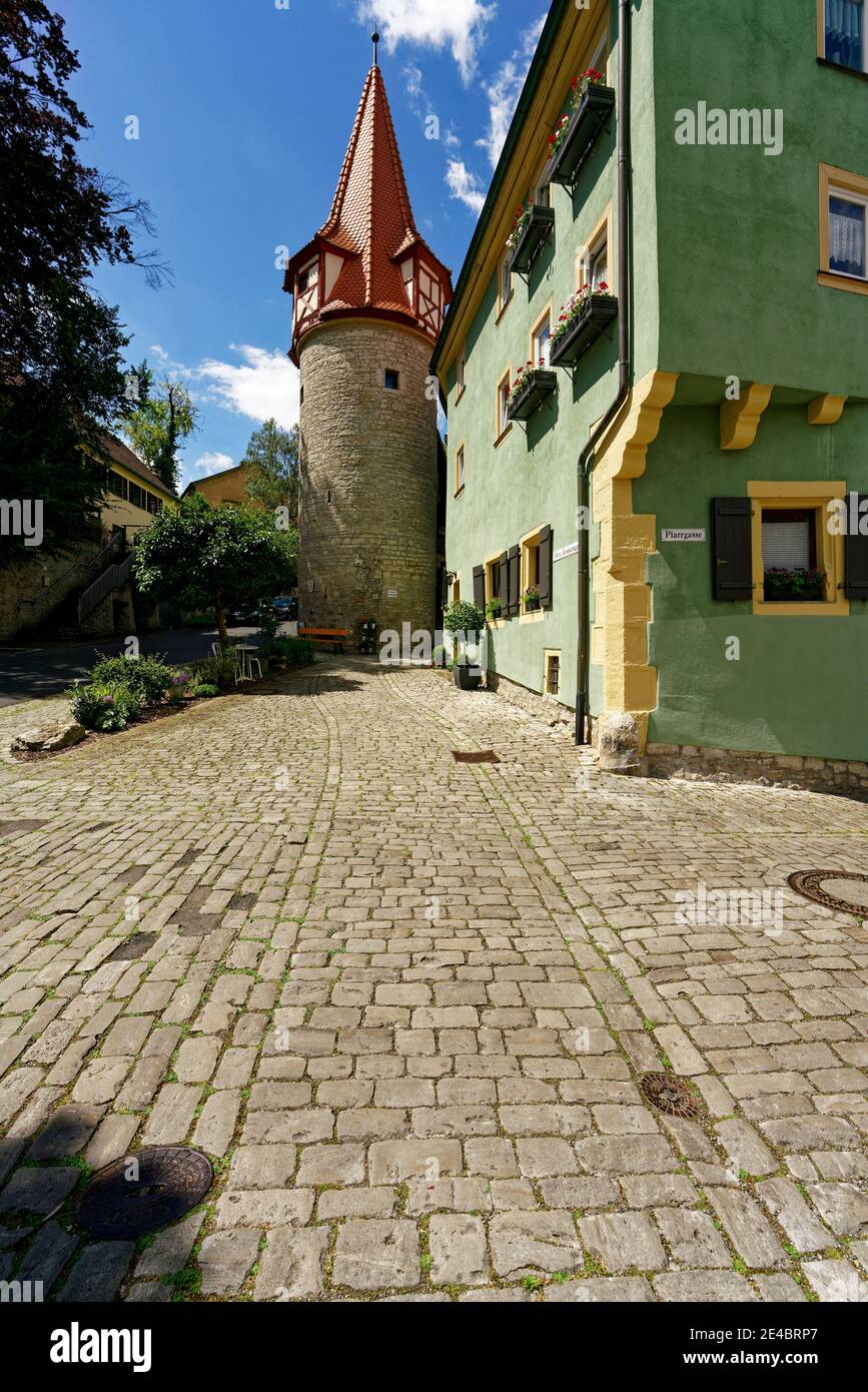 Historic town center in Marktbreit am Main, Kitzingen district, Lower ...