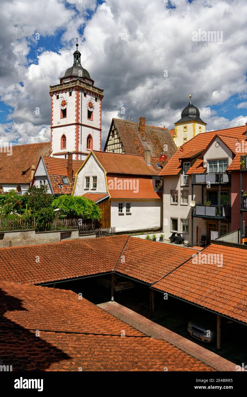 Historic town center in Marktbreit am Main, Kitzingen district, Lower ...