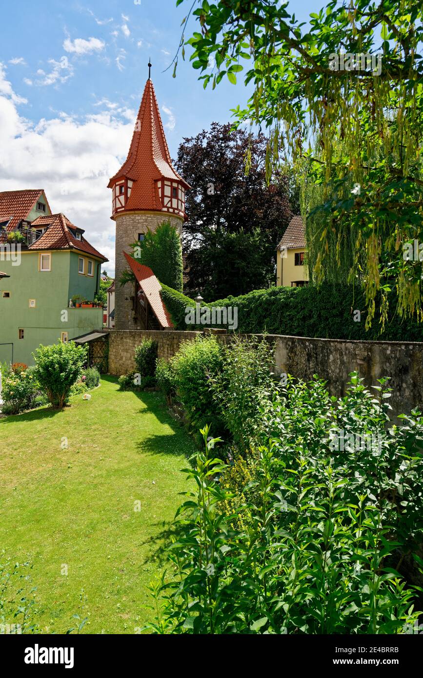 Historic town center in Marktbreit am Main, Kitzingen district, Lower ...