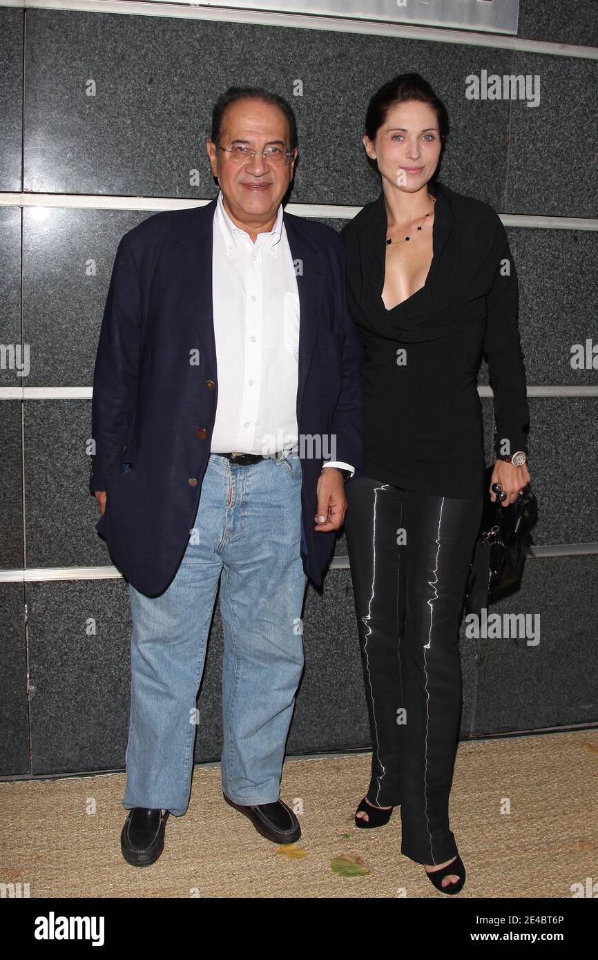 Jean-Luc Azoulay and his wife Isabelle Bouysse attending a cocktail ...