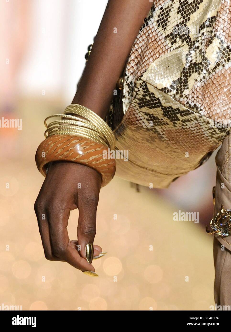 Model on the runway during the Baby Phat Spring 2010 Collection during ...