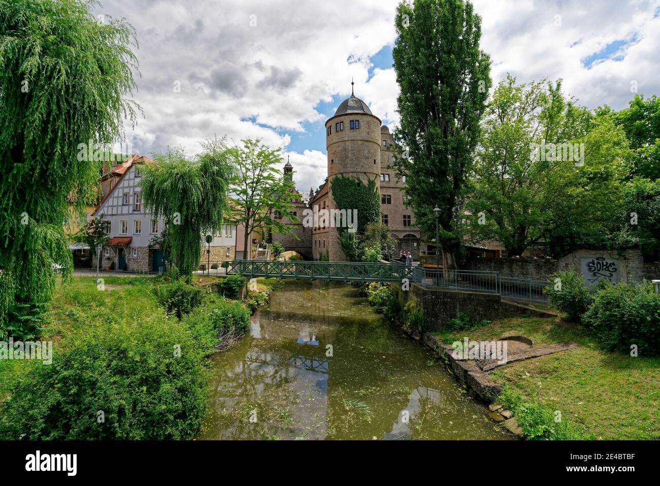 Historic town center in Marktbreit am Main, Kitzingen district, Lower ...
