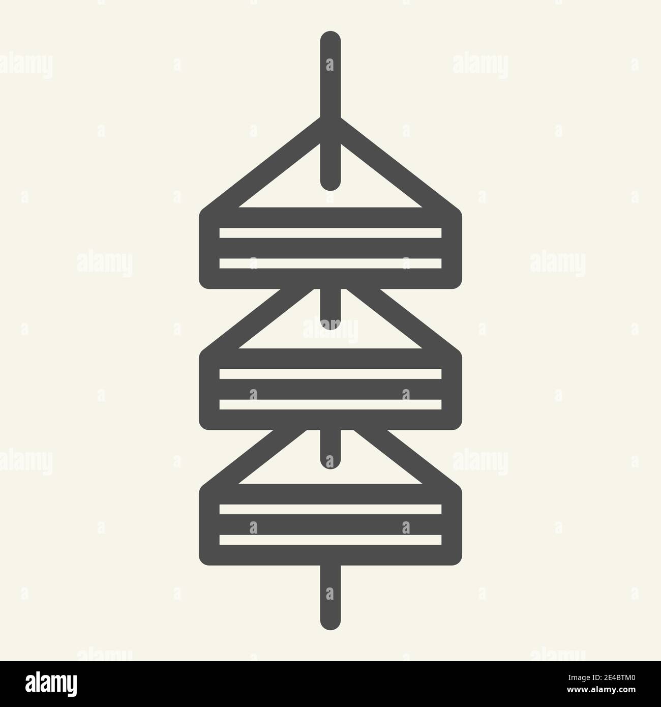 Tapas line icon. Canape vector illustration isolated on white ...