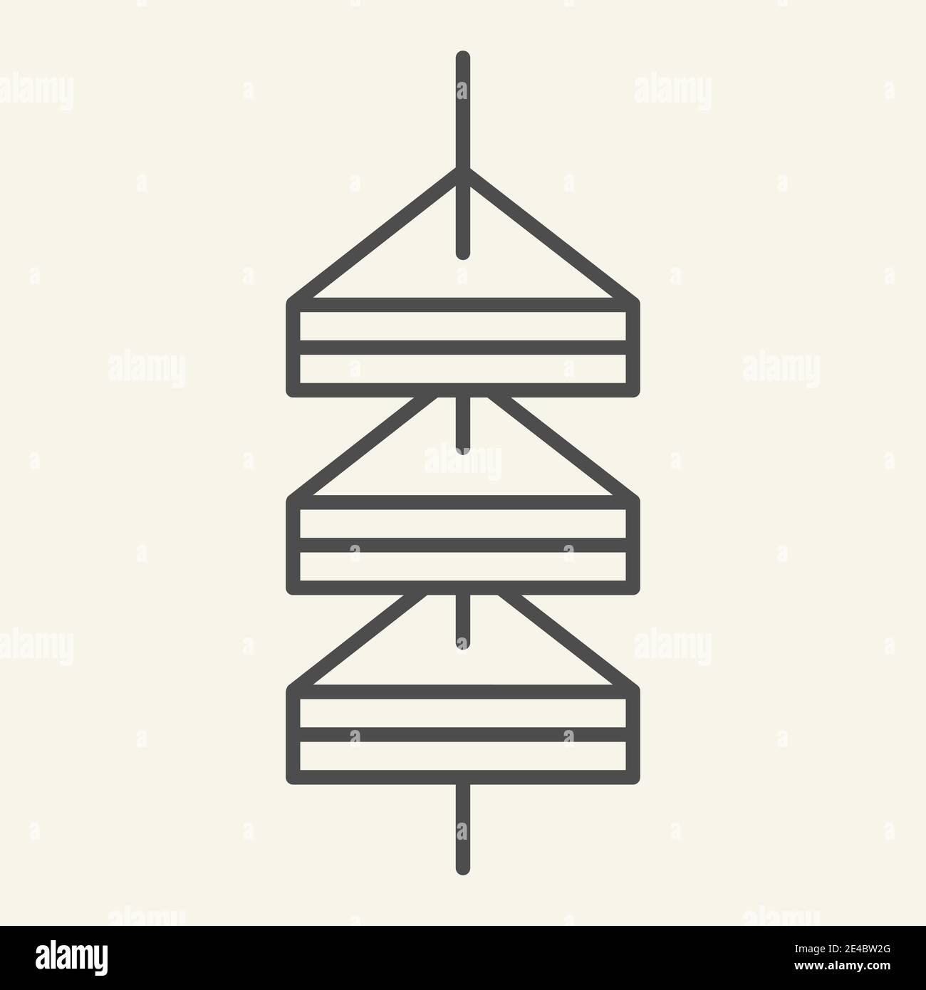 Tapas thin line icon. Canape vector illustration isolated on white ...