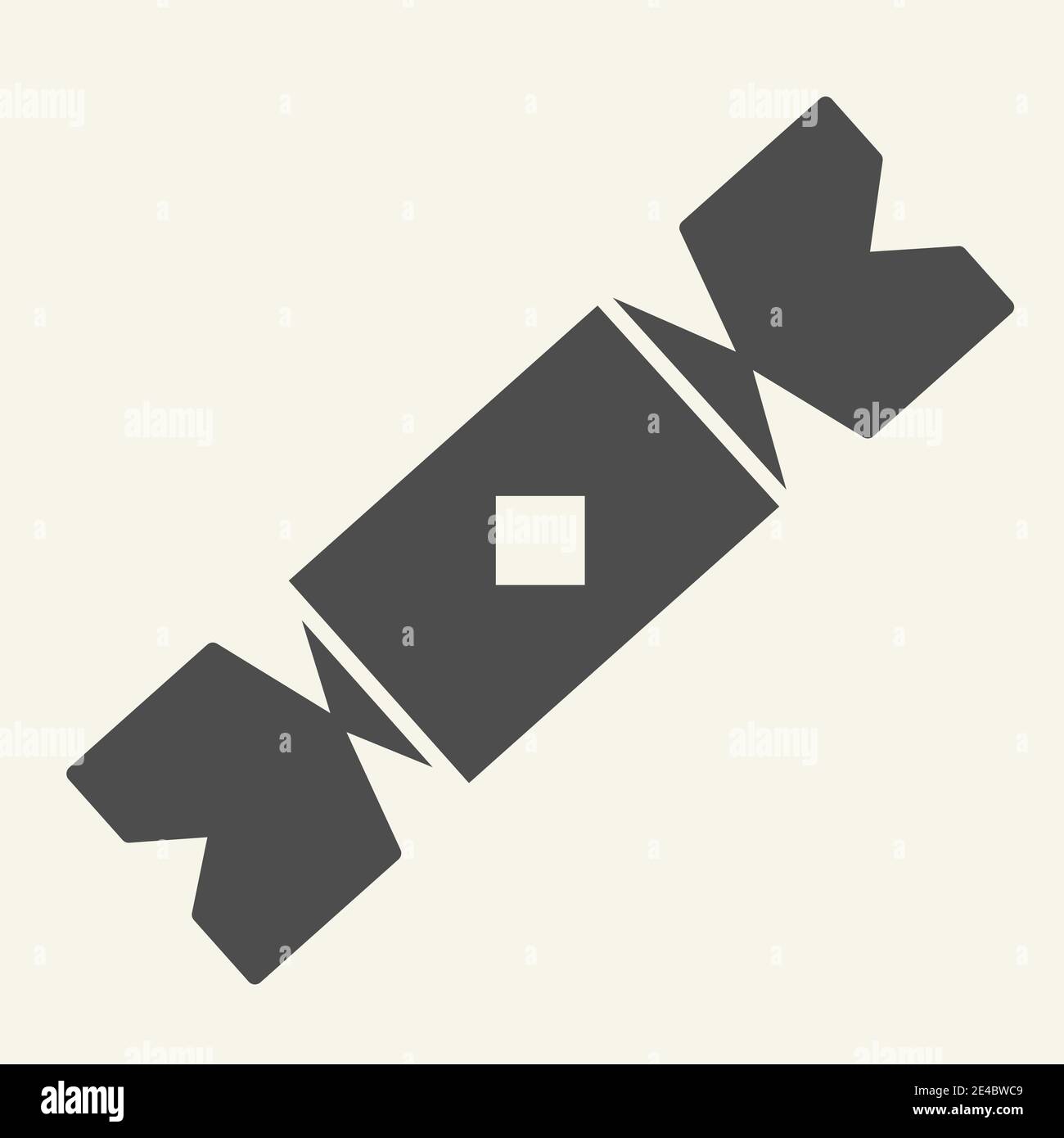 Candy solid icon. Wrapped caramel candy glyph style pictogram on white ...