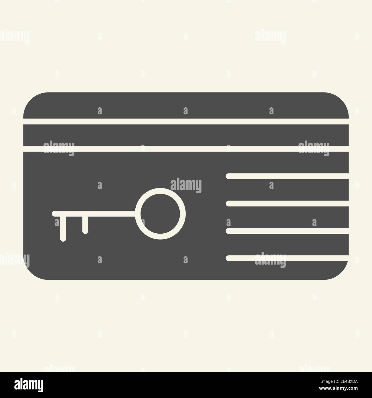 Key card solid icon. Hotel electronic room keycard symbol, glyph style ...