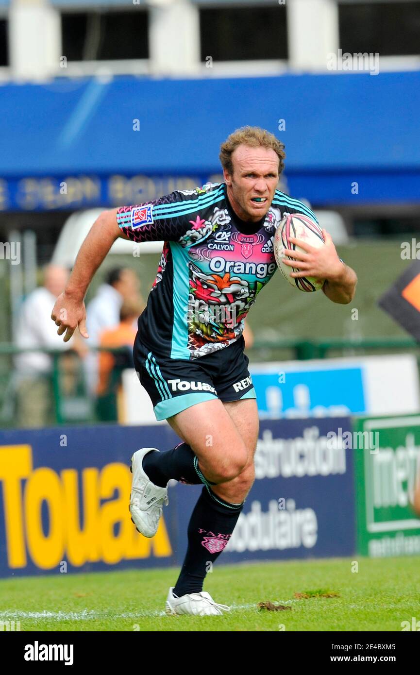 Stade Francais' Brian Liebenberg during the French Top 14 rugby match ...