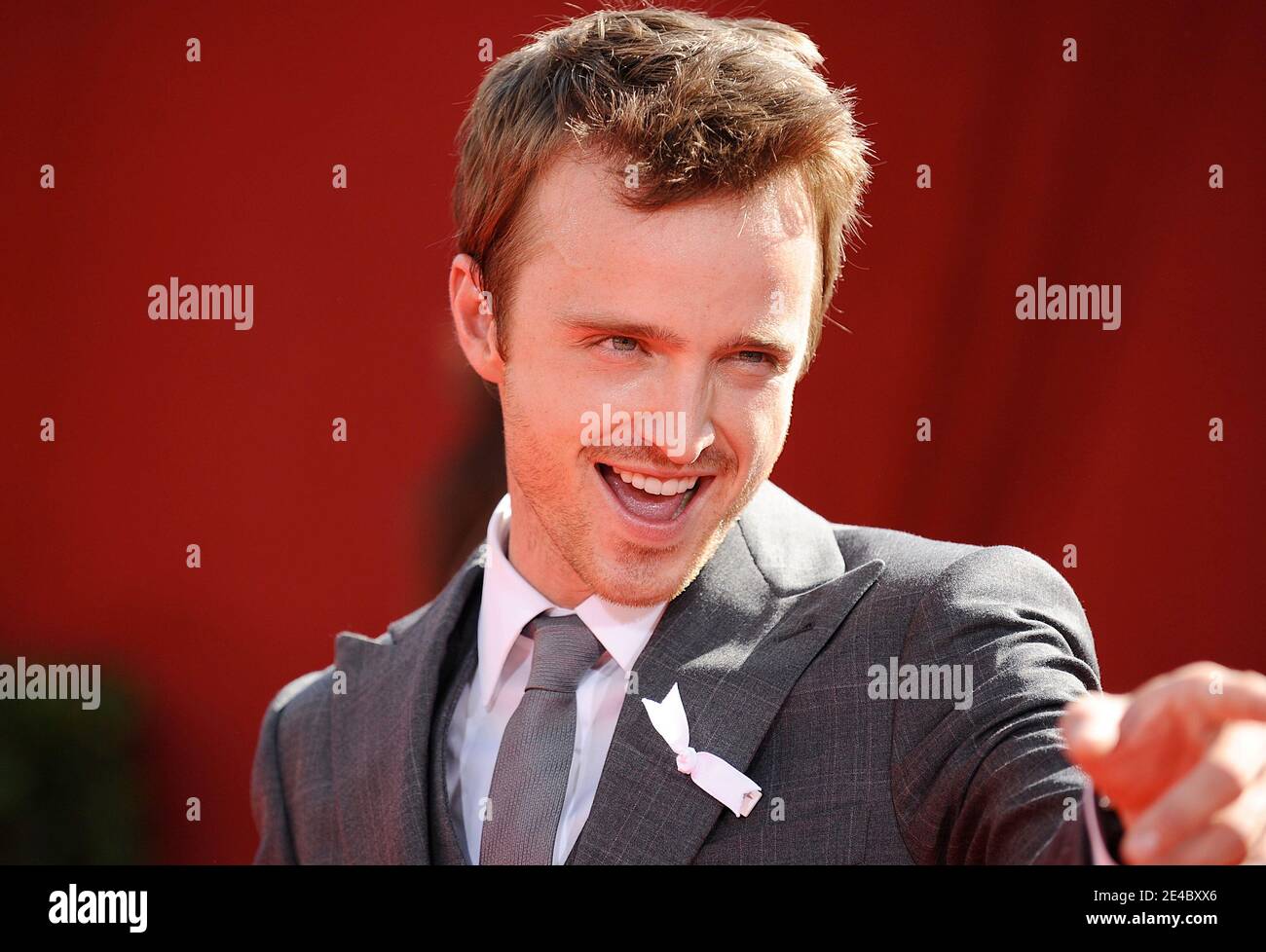 Aaron Paul arriving at the 61st Annual Primetime Emmy Awards, held at ...
