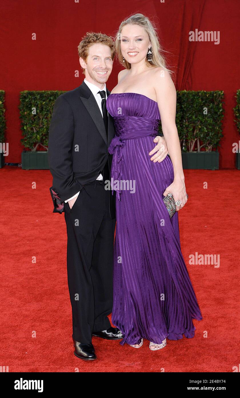 Seth Green and Clare Grant arriving at the 61st Annual Primetime Emmy ...