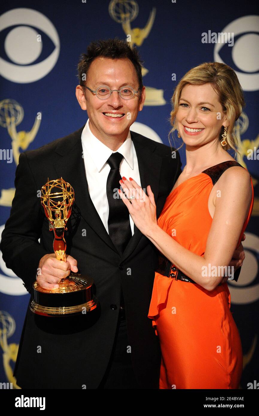 Michael Emerson posing in the press roomm of the 61st Annual Primetime ...