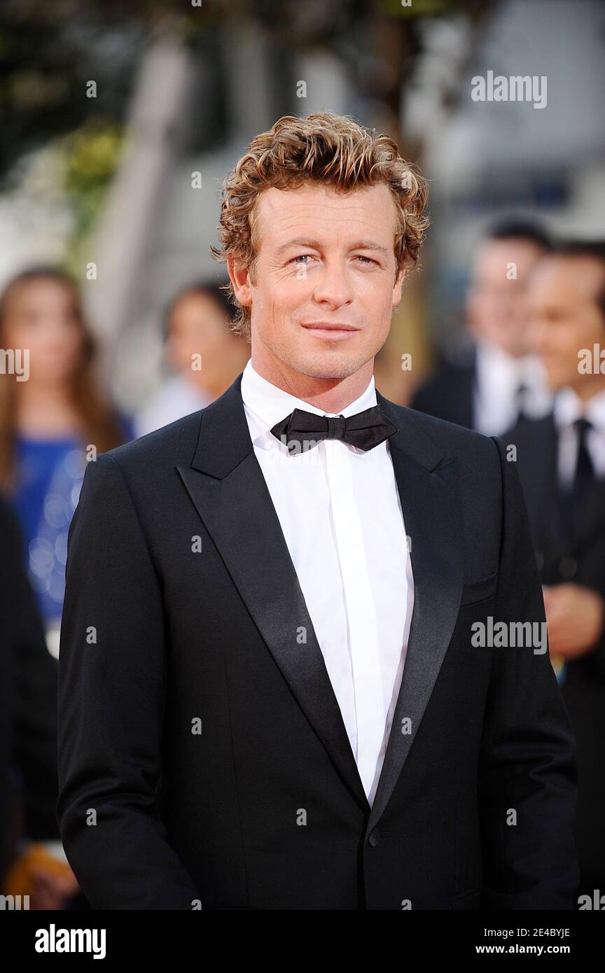 Simon Baker arriving at the 61st Annual Primetime Emmy Awards, held at ...