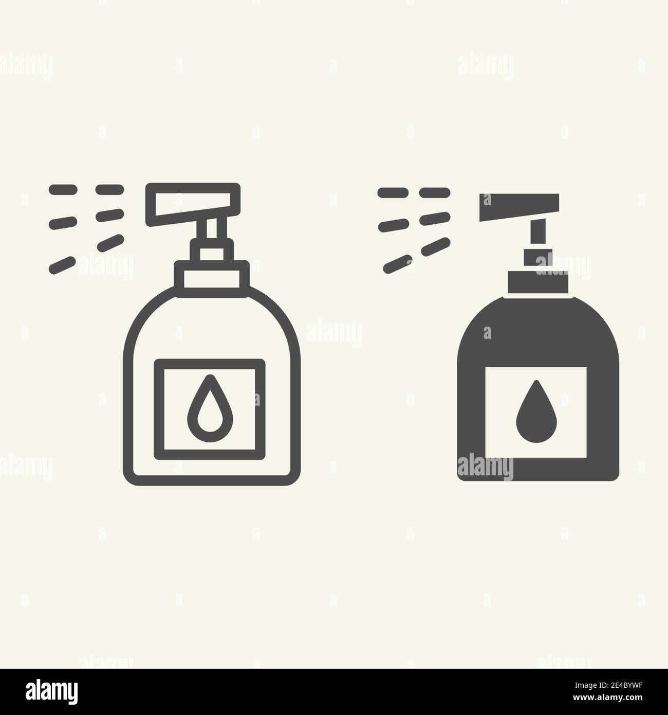 Plastic bottle line solid Stock Vector Images - Alamy