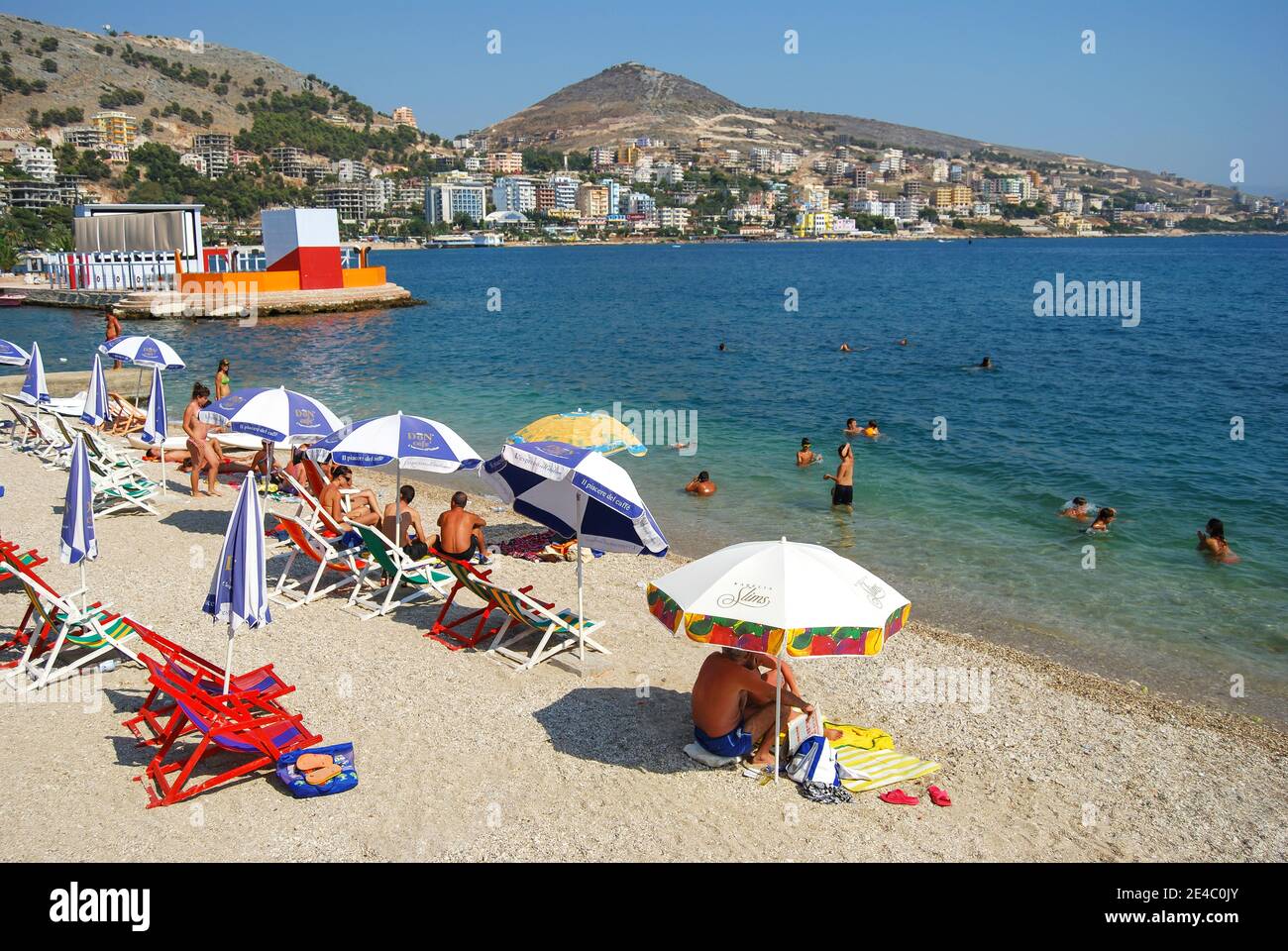 Saranda Beach, Saranda, Vlorë County, Albania Stock Photo - Alamy