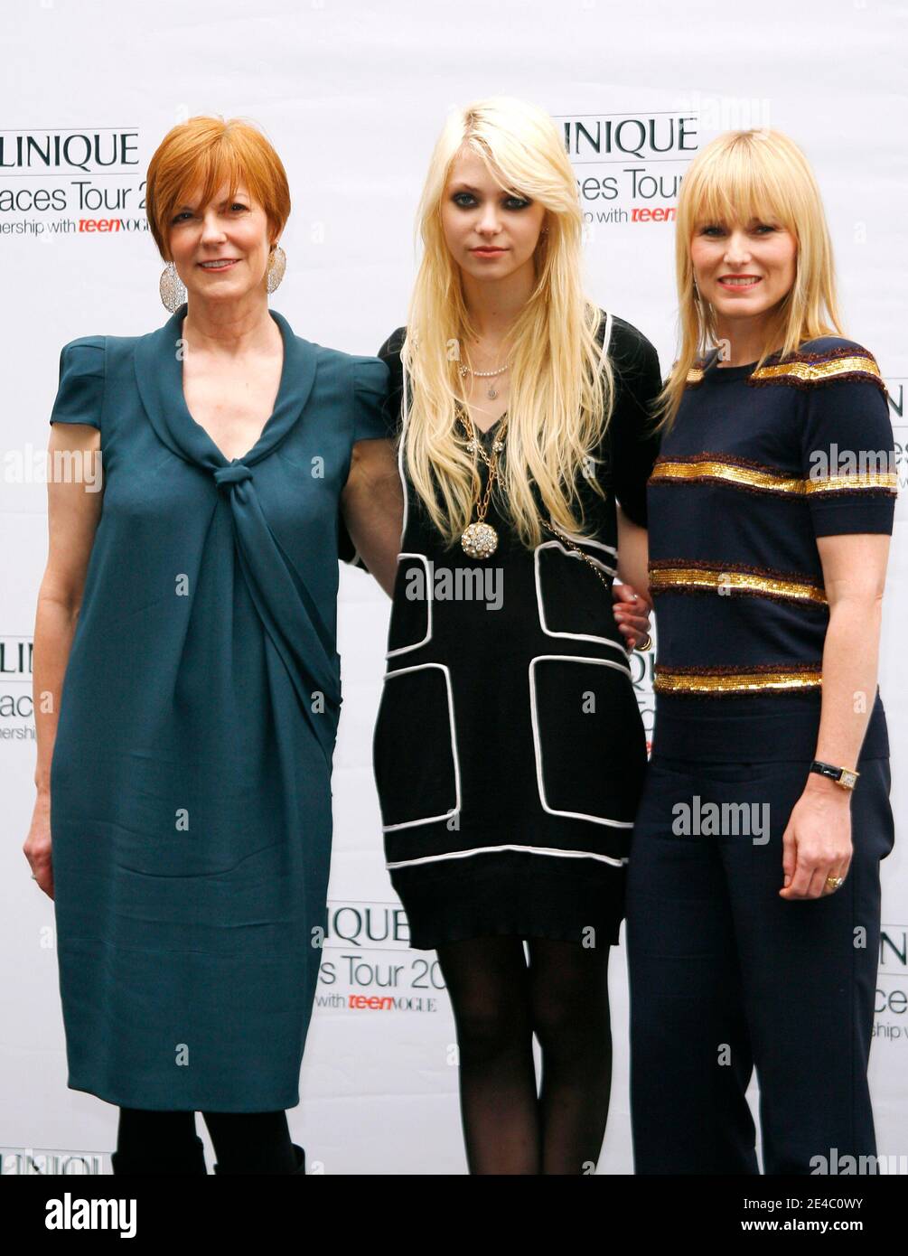 (L-R) Lynne Greene, Taylor Momsen and Amy Astley pose to kick-off the ...