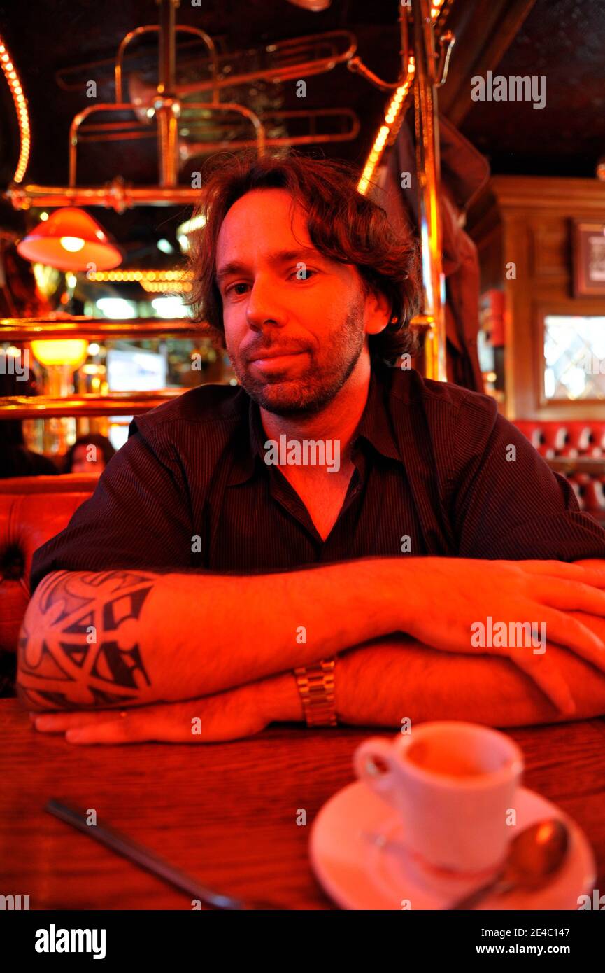 French Writer Karl Mengel poses in Paris France, on September 19, 2009 ...