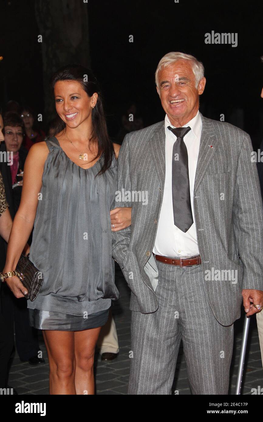 Jean-Paul Belmondo and his girlfriend Barbara Gandolfi attending the ...