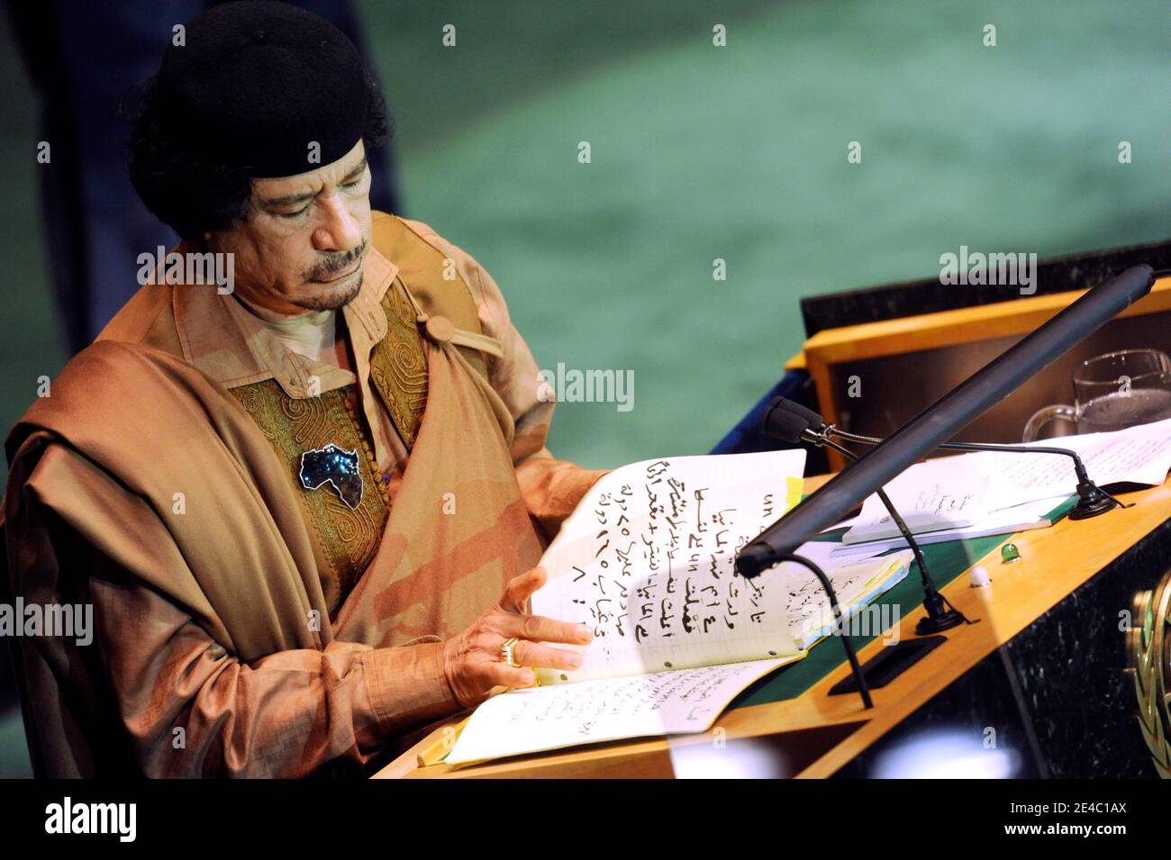 Muammar Gaddafi United Nations High Resolution Stock Photography and ...