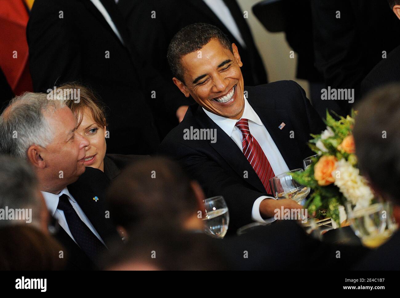 US President Barack Obama attends a luncheon during the United Nations ...