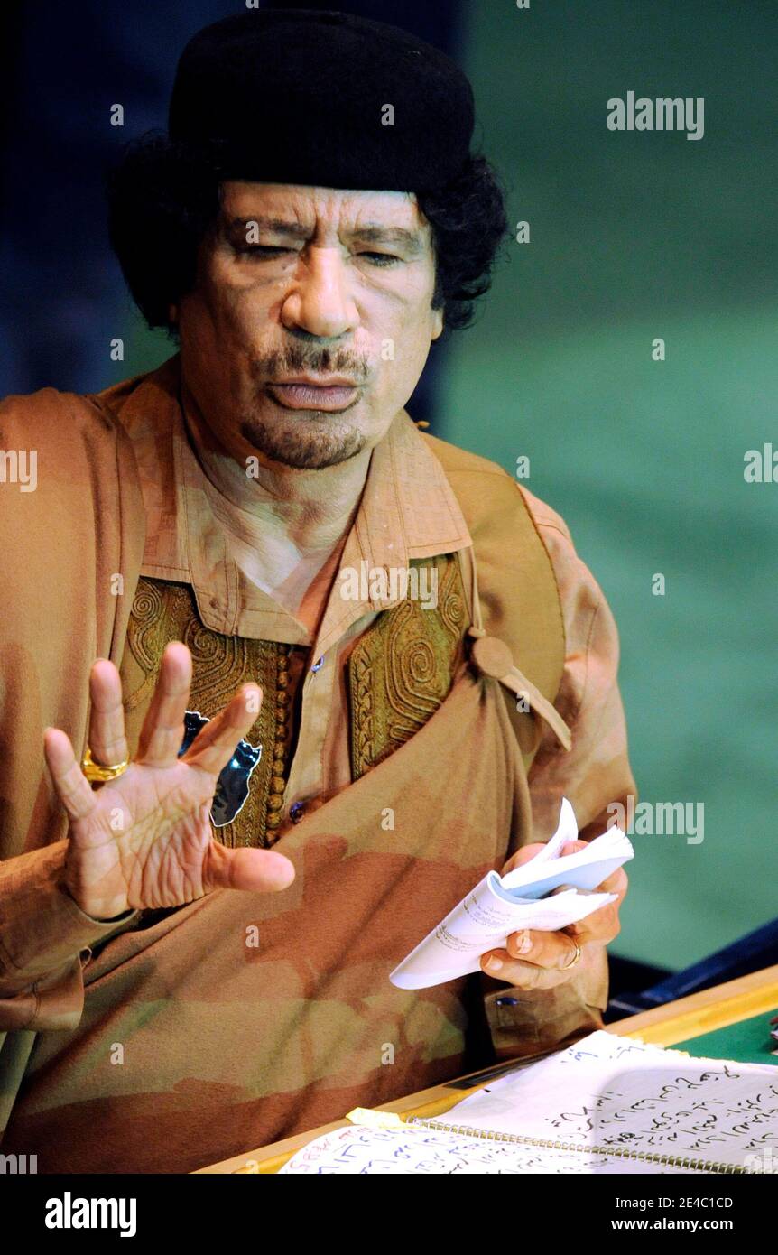 Muammar gaddafi united nations hi-res stock photography and images - Alamy