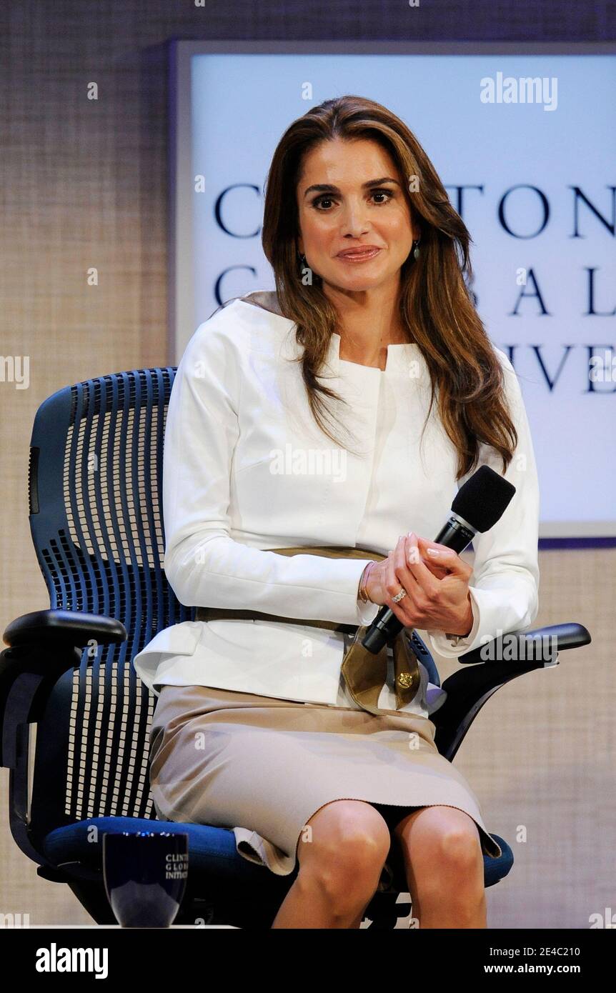 Queen Rania Al-Abdullah of Jordan attends the Clinton Global Initiative ...
