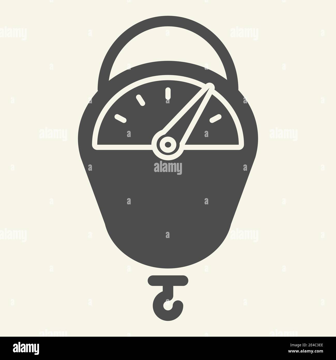 Hanging scale solid icon. Kitchen scales tool symbol, glyph style ...