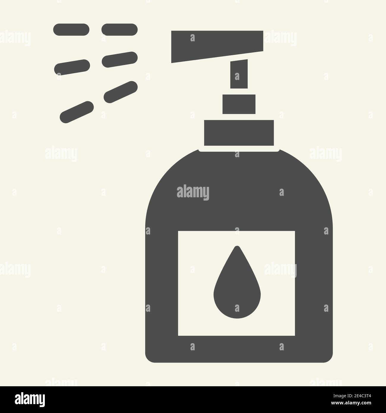 Household chemicals solid icon. Spray bottle symbol, glyph style ...