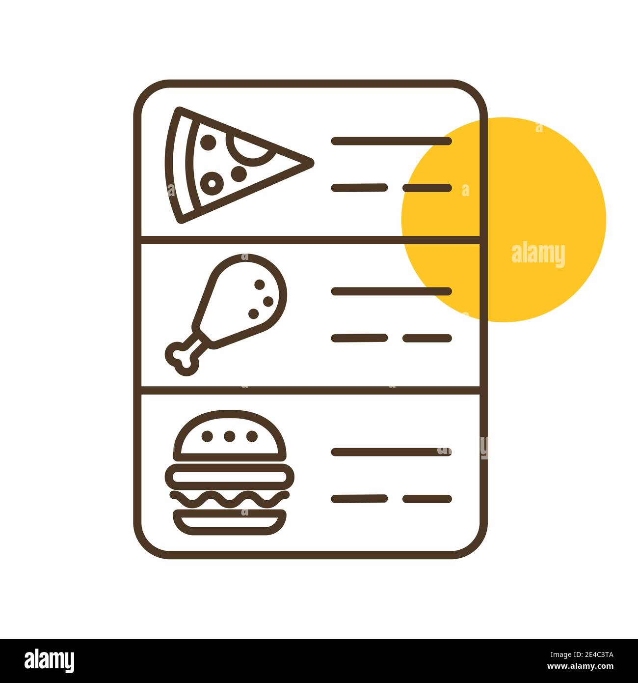 Online food menu vector icon. Delivery sign. Graph symbol for cooking ...
