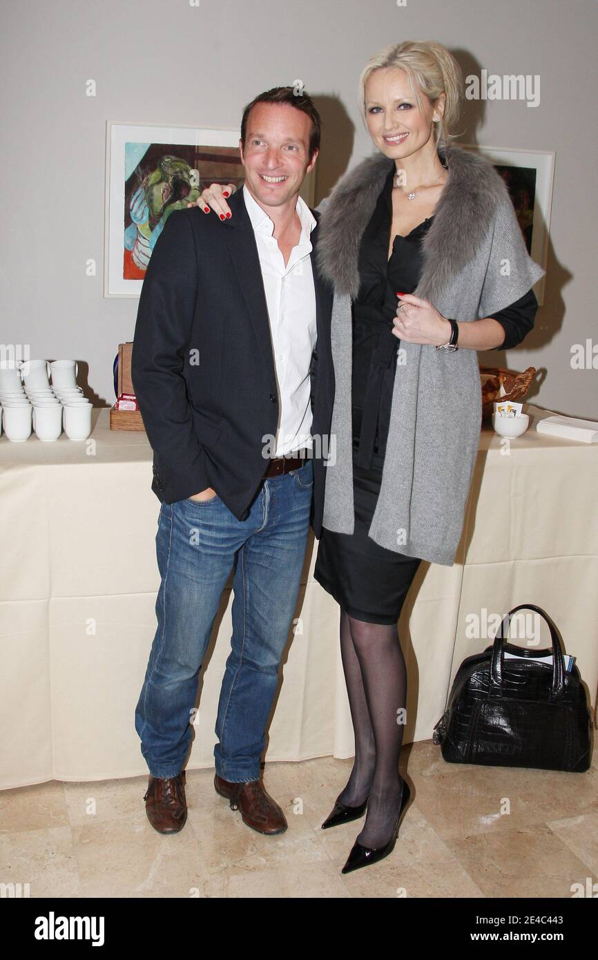 Adriana Karembeu and Stephane Rottenberg attend the press conference of ...