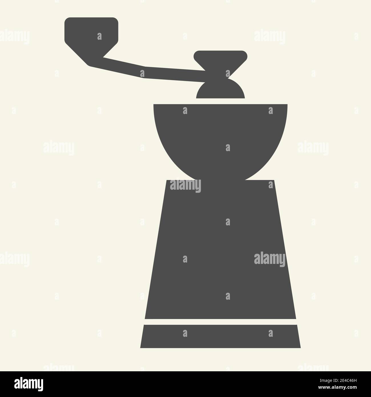 Coffee grinder solid icon. Coffee mill symbol, glyph style pictogram on ...