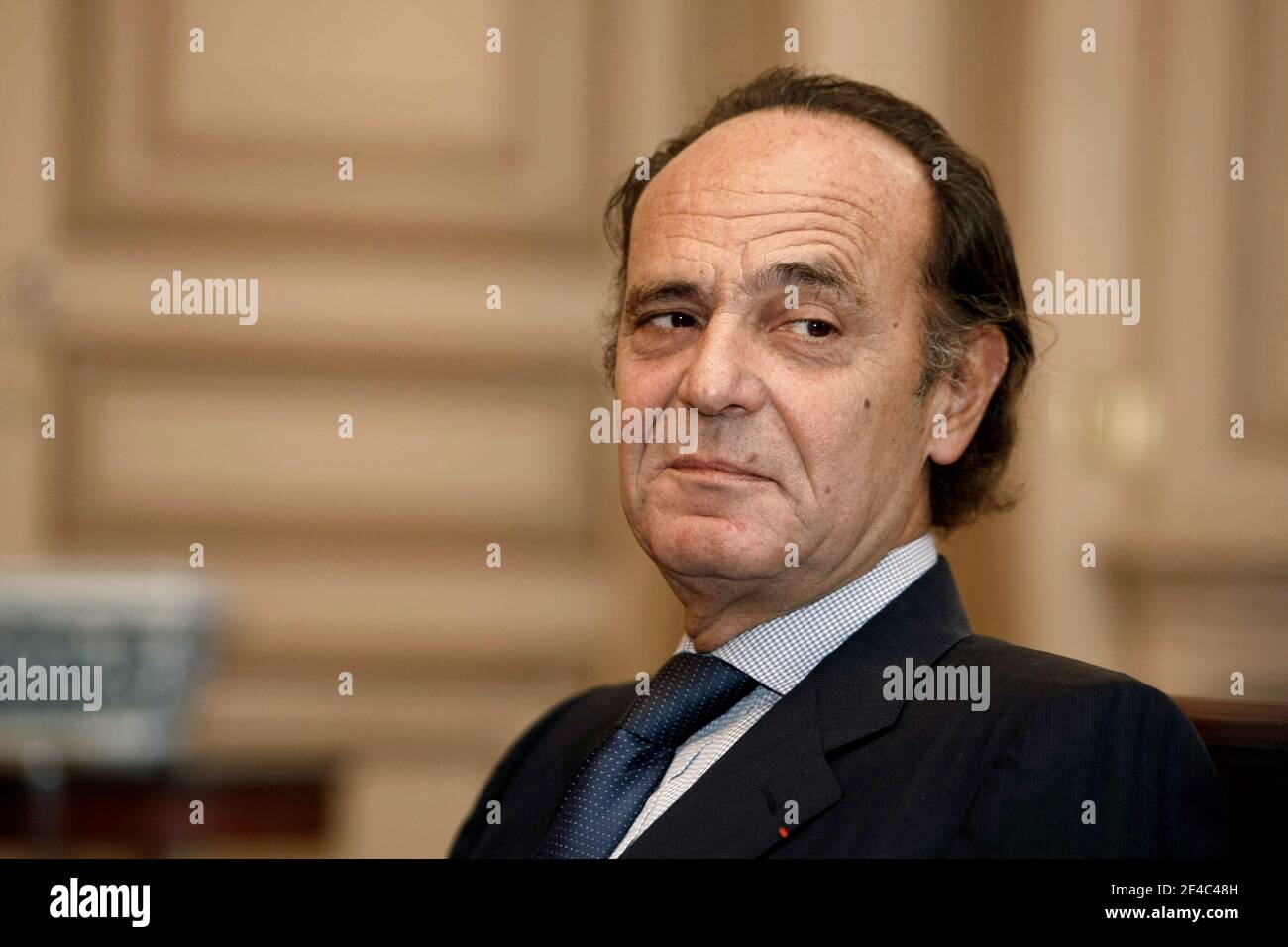 Haut Commissaire a l'integration Patrick Gaubert lors d'une conference de presse en prefecture ...