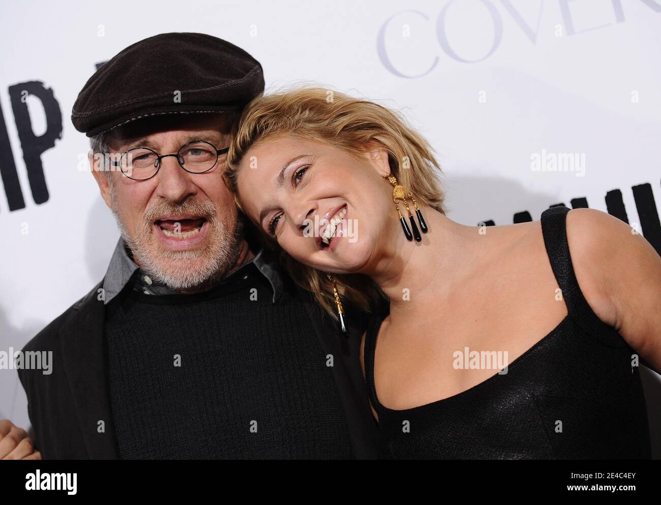 Steven Spielberg and Drew Barrymore arriving for the premiere of 'Whip ...