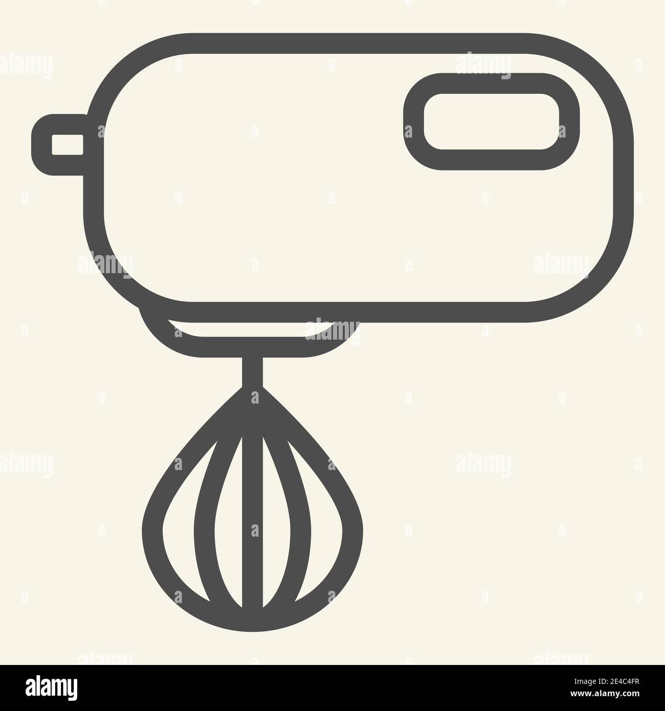 Kitchen mixer line icon. Electric hand mixer symbol, outline style ...