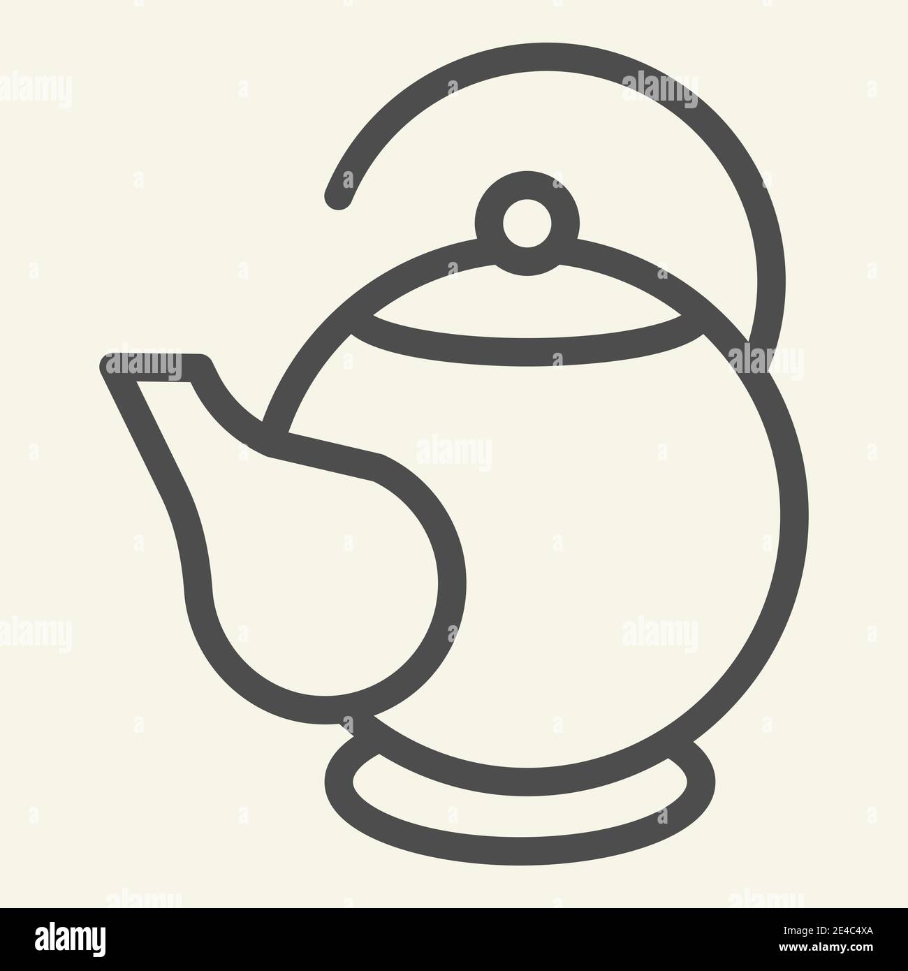 Teapot line icon. Ceramic kettle for tea symbol, outline style ...