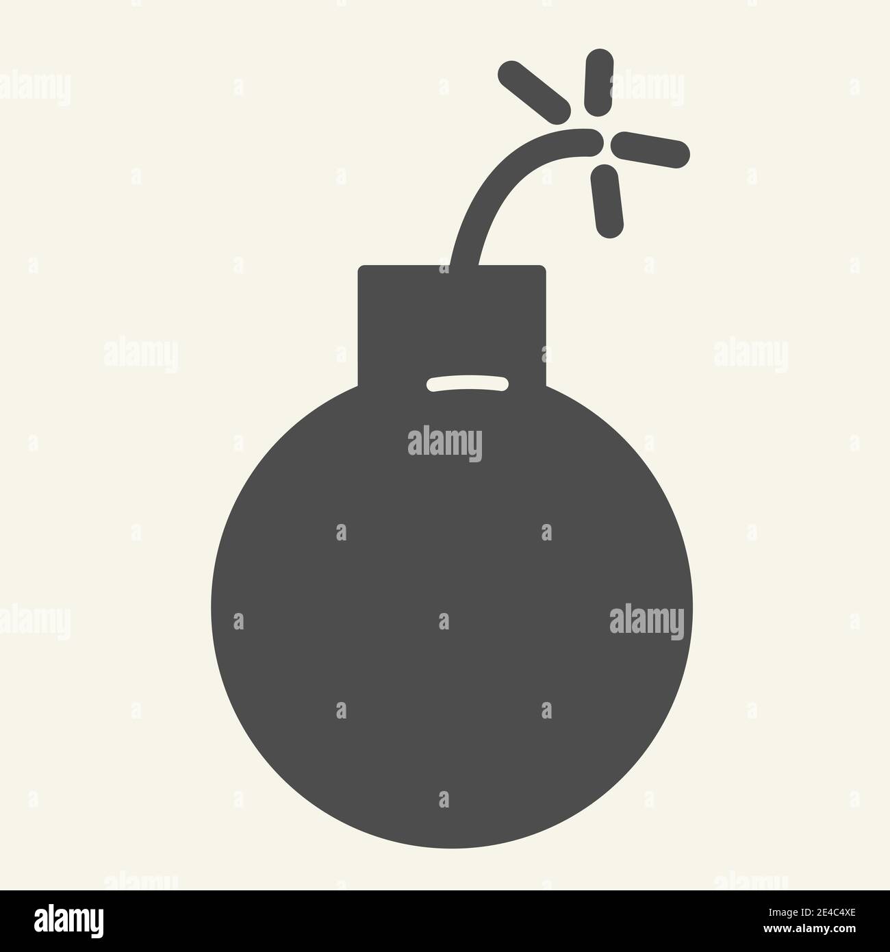 Bomb solid icon. Ball vector illustration isolated on white. Boom glyph ...