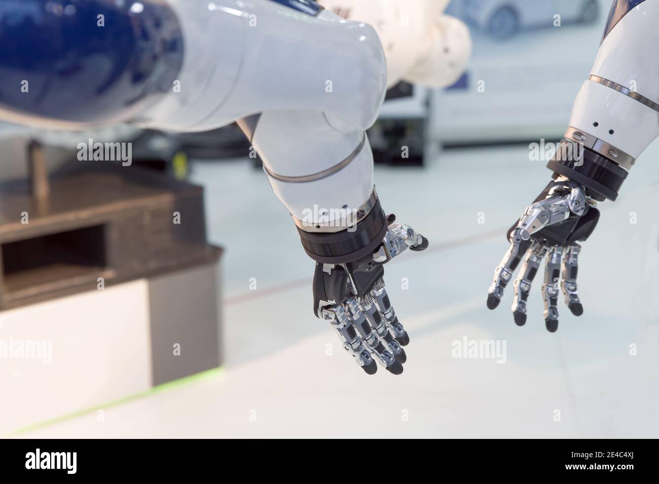 Communication between two robotic arms Stock Photo - Alamy
