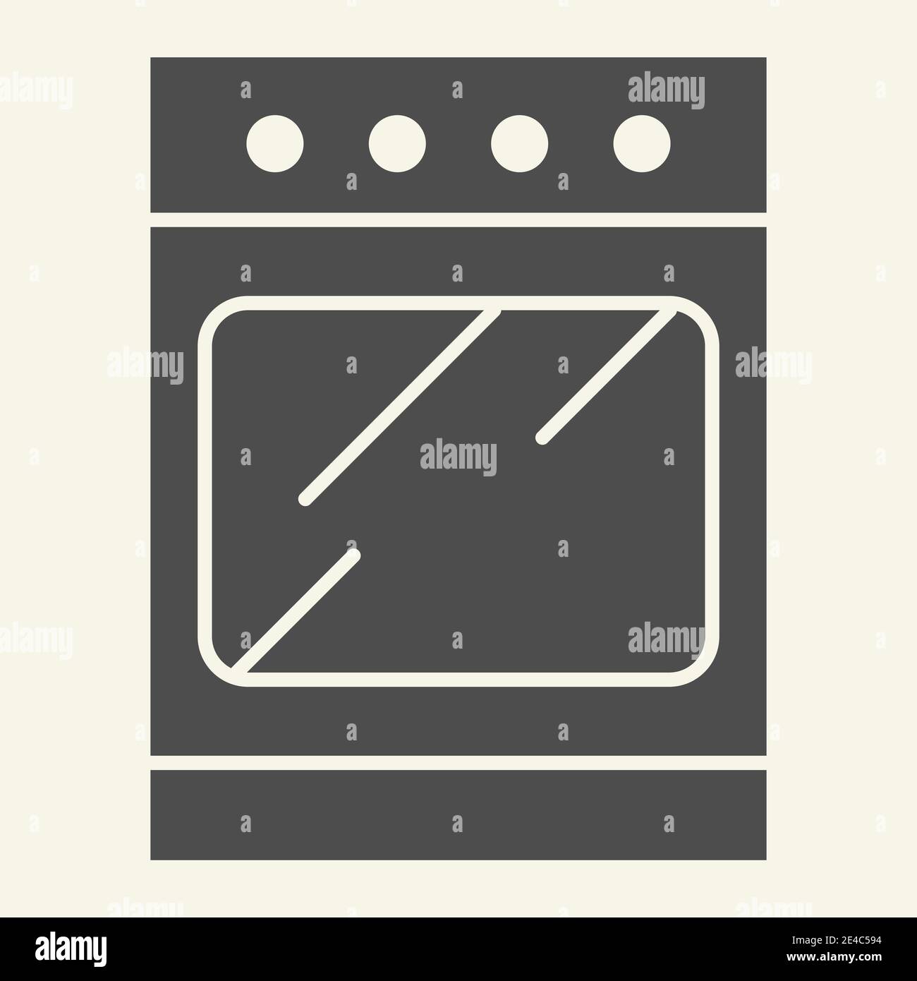 Stove solid icon. Oven symbol, glyph style pictogram on beige ...