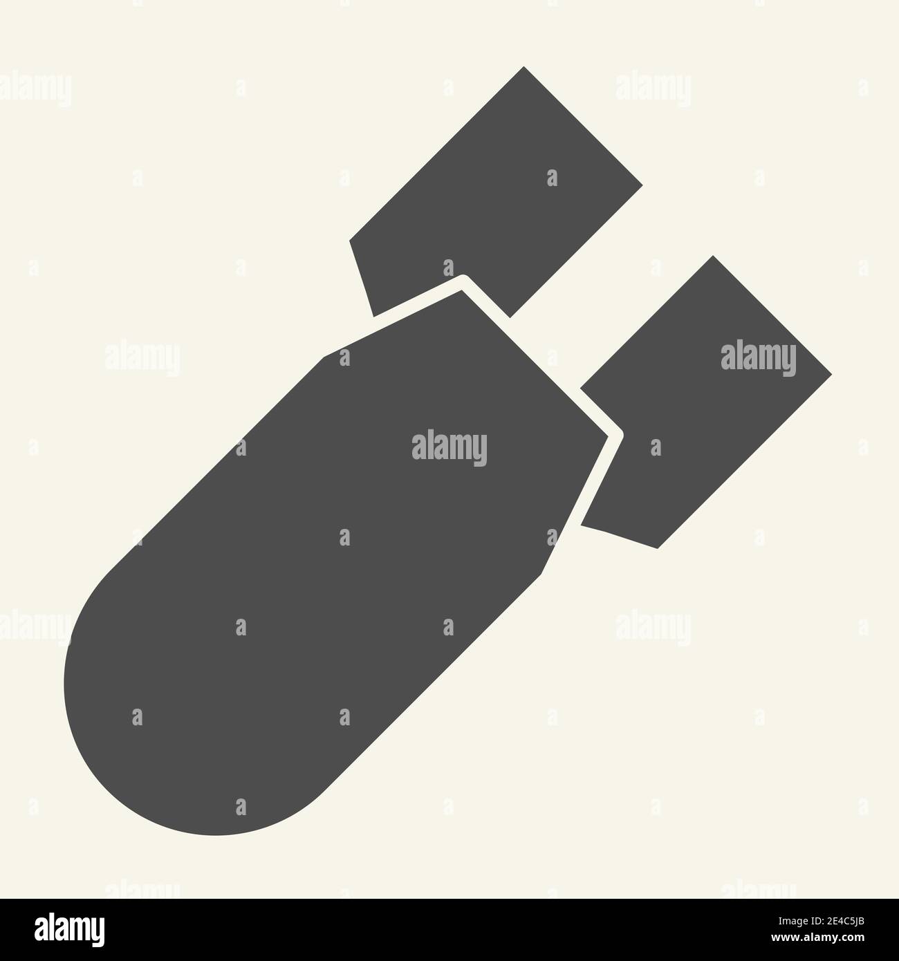 Submarine warhead solid icon. Torpedo vector illustration isolated on ...